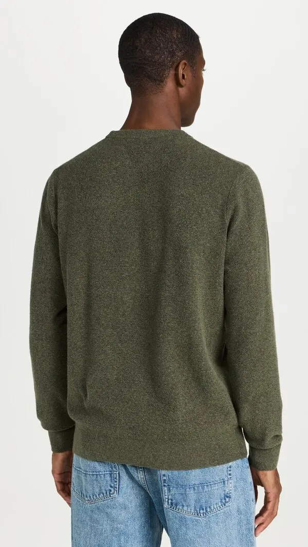 Faherty Brand Jackson Crewneck Sweater - Olive Heather