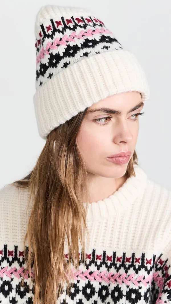 Rag & Bone Fair Isle Beanie In Ivory - 60% Off | Editorialist display picture 1