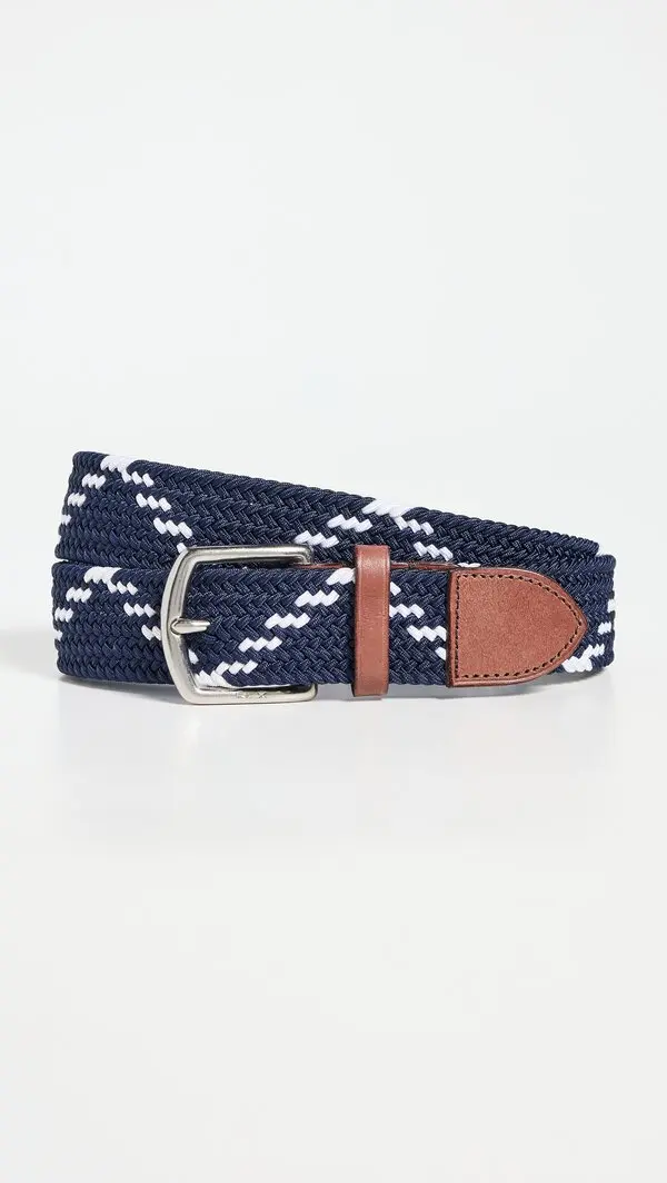 Rlx Ralph Lauren Braided Belt - Navy/white