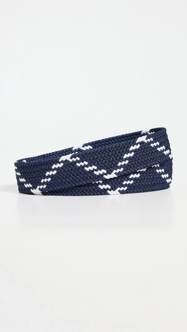 Rlx Ralph Lauren Braided Belt - Navy/white