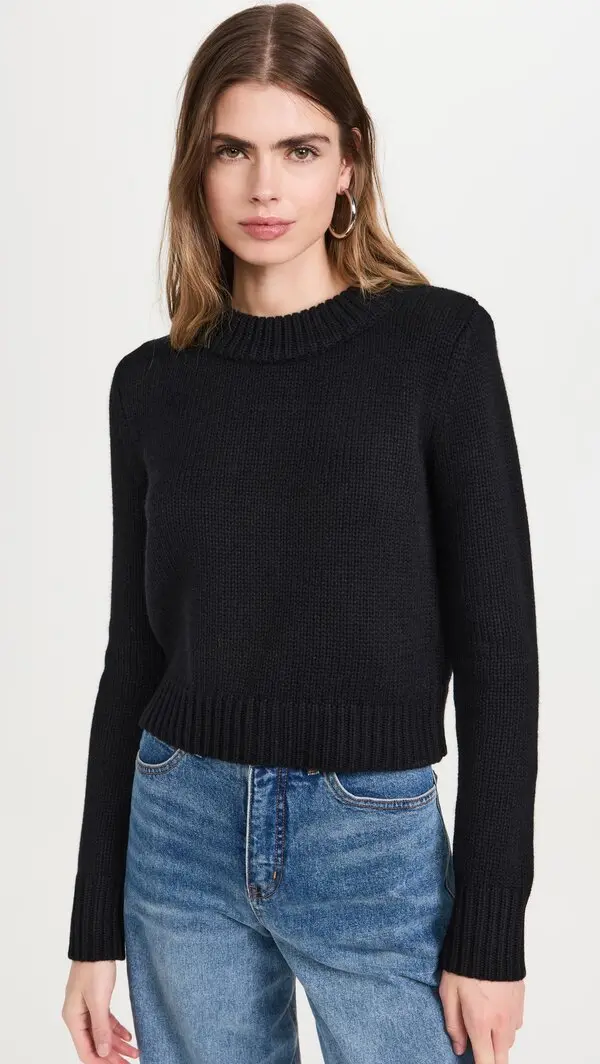 LA LIGNE Solid Mini Marin Sweater - Black