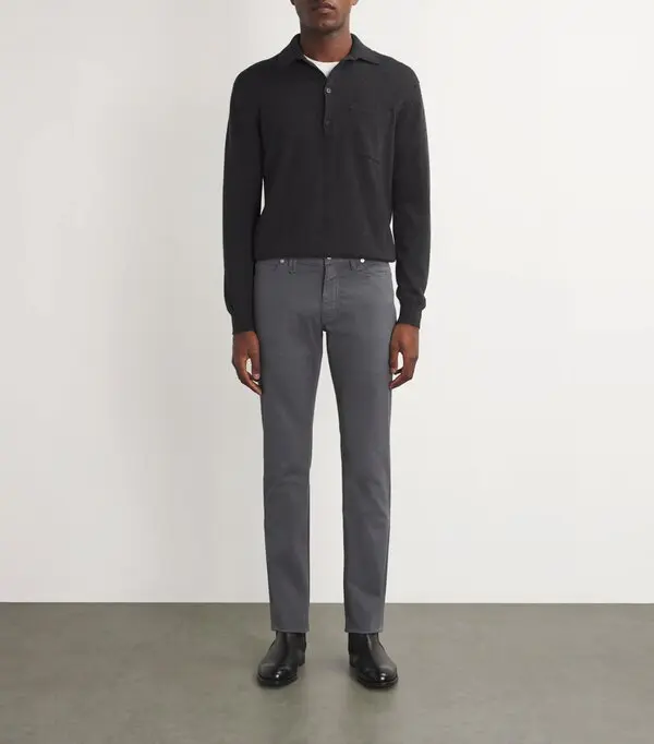 Brioni Stretch-cotton Meribel Jeans - Grey
