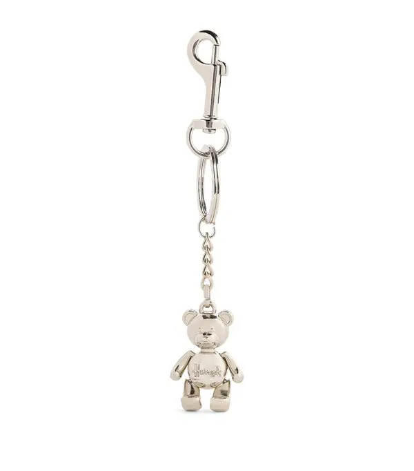 Harrods Jointed Bear Keyring - Silver