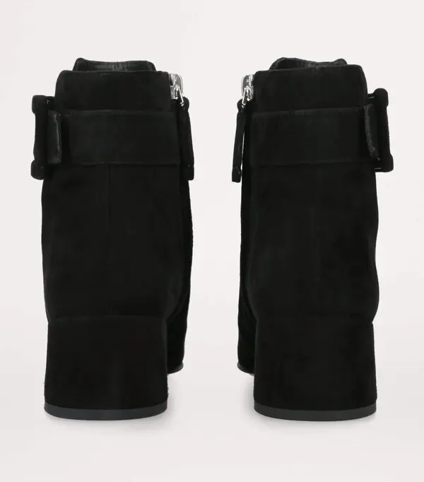 ROGER VIVIER Suede Très Vivier Polly Ankle Boots