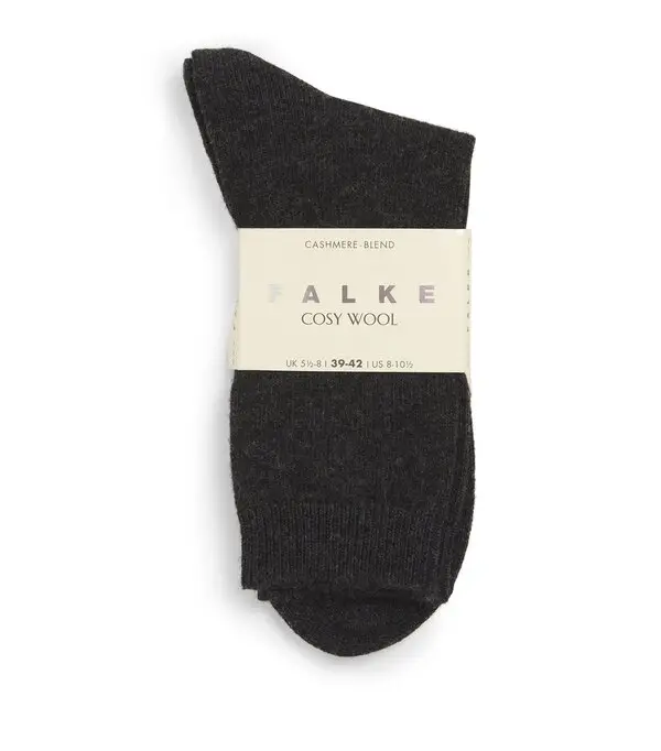 Falke Cosy Wool-blend Socks - Black