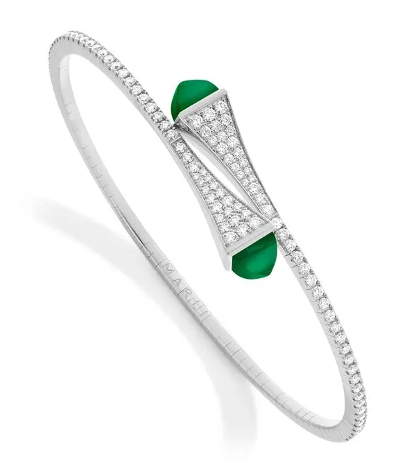 MARLI NEW YORK Midi Gold And Diamond Cleo Bracelet - White