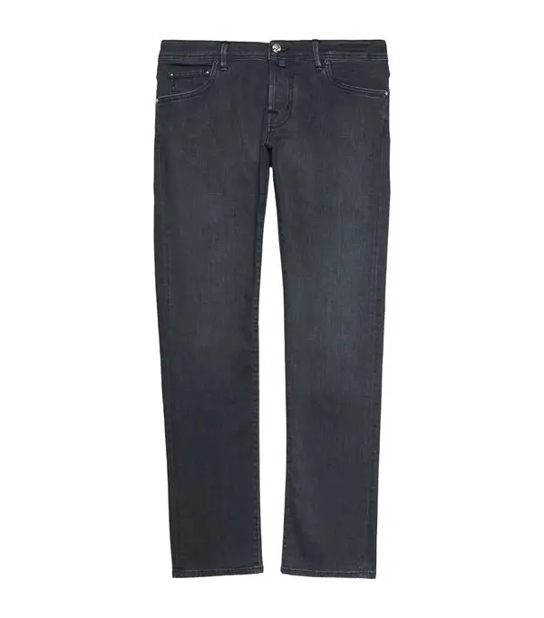 Jacob Cohen Limited Edition Nick Slim Jeans With Lizard-skin Patch