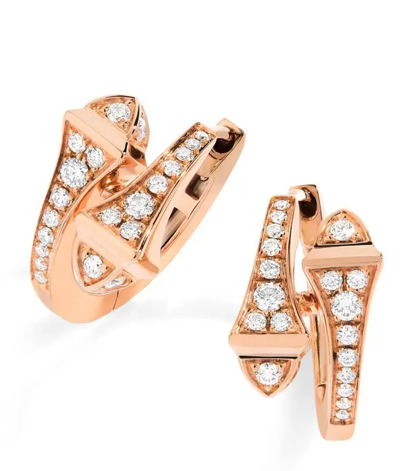 MARLI NEW YORK Cleo Diamond Huggie Earrings - Rose Gold