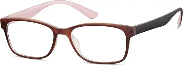Zenni Rectangle Full Rim Eyeglasses - Brown