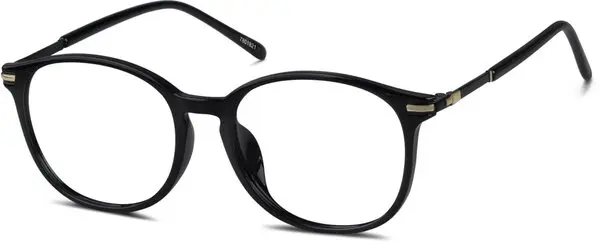 Zenni Round Full Rim Eyeglasses Universal Bridge Fit - Black