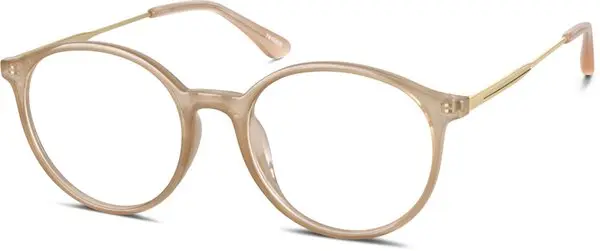 Zenni Minimalist Round Full Rim Frame - Brown