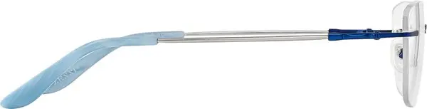 Zenni Rectangle Rimless Flex Titanium Frame Glasses - Blue