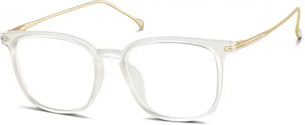 Zenni Classic Full Rim Square Eyeglasses With Universal Bridge Fit - Translucent