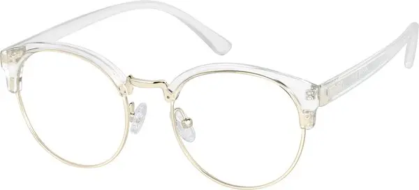 Zenni Minimalist Browline Full Rim Eyeglasses - Clear