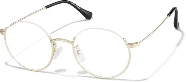 Zenni Round Eyeglasses With Metal Frame - Gold