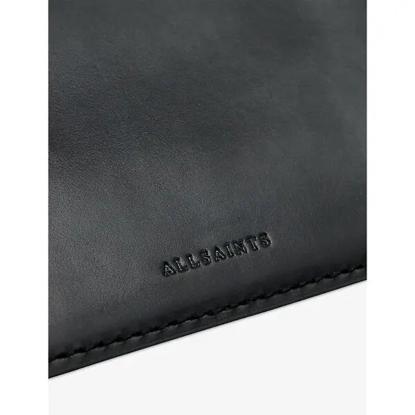 ALLSAINTS Remy Logo-debossed Square Leather Wallet - Black