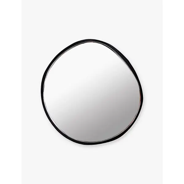 SERAX X Marie Michielssen Organic-shape Steel Mirror 21.5cm - Black