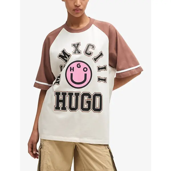 Hugo Graphic-print Short-sleeve Cotton T-shirt Xxl