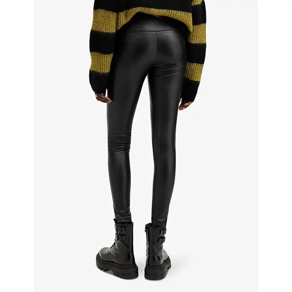 ALLSAINTS Cora High-rise Faux-leather Leggings - Black