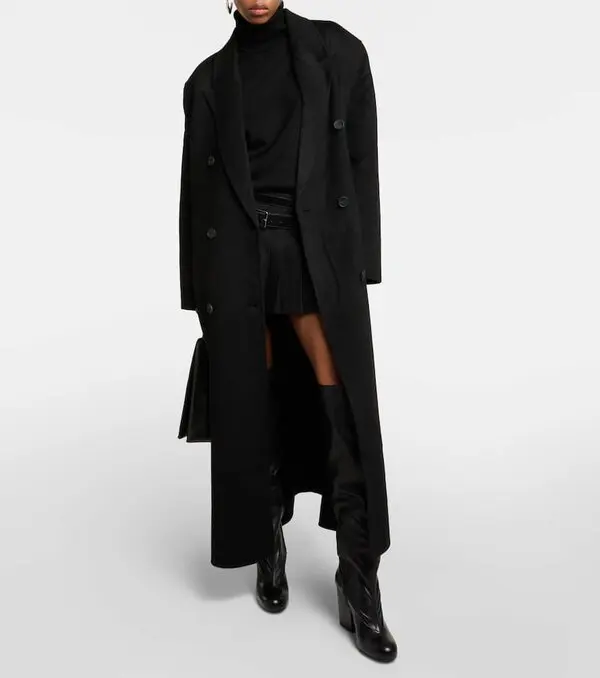 THE FRANKIE SHOP Gaia Oversized Wool-blend Coat In Ivory Glow
