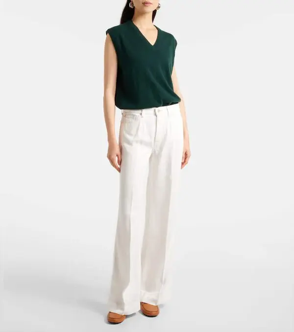 7 For All Mankind Mid-rise Wide-leg Jeans