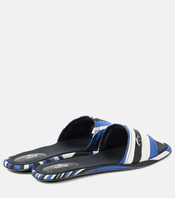 Emilio Pucci Yummy Iride Slides - Blue
