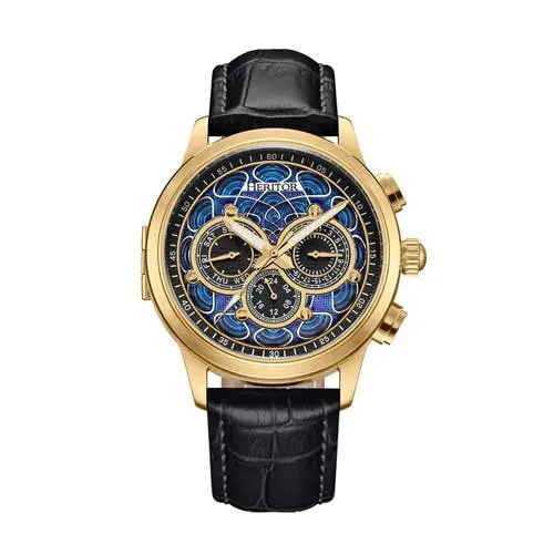 HERITOR AUTOMATIC Apostle Leather-band Watch - Gold/black