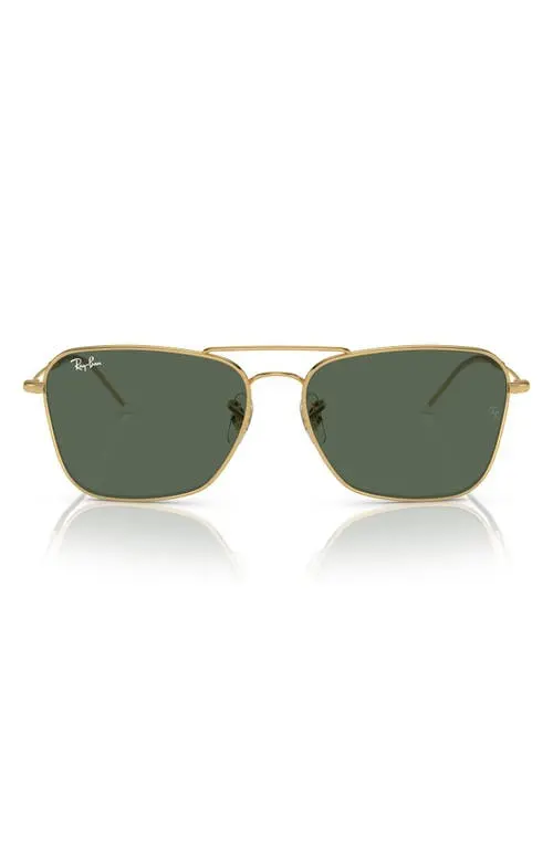 Ray-ban Caravan Reverse 61mm Square Sunglasses - Gold Flash
