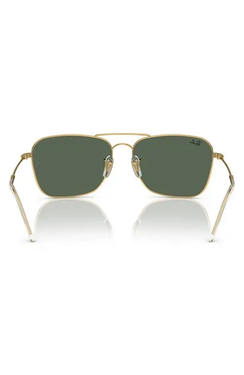 Ray-ban Caravan Reverse 61mm Square Sunglasses - Gold Flash