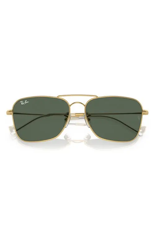 Ray-ban Caravan Reverse 61mm Square Sunglasses - Gold Flash