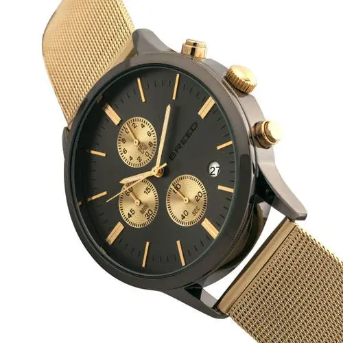 BREED Espinosa Chronograph Bracelet Watch - Gold/gunmetal