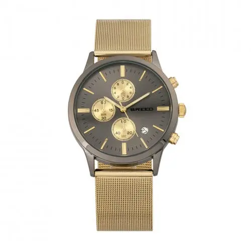 BREED Espinosa Chronograph Bracelet Watch - Gold/gunmetal