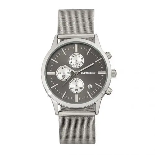 BREED Espinosa Chronograph Bracelet Watch - Silver/gunmetal