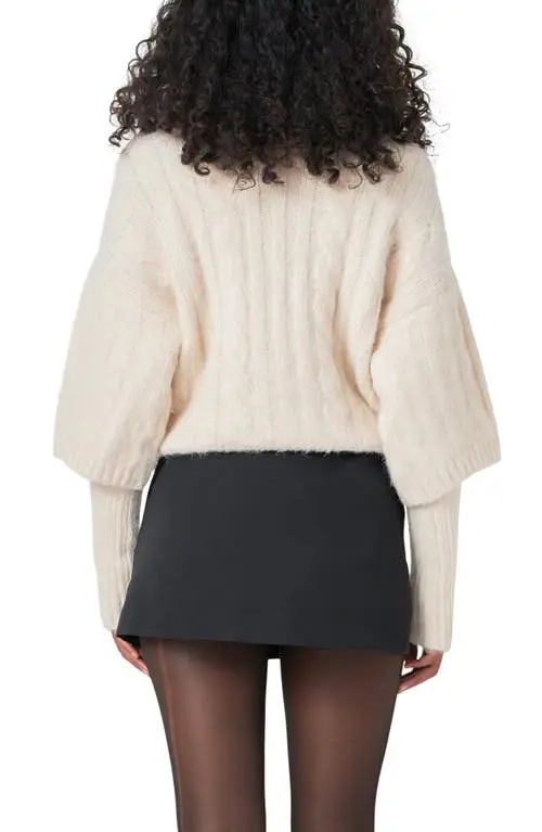 Endless Rose Twofer Cable Layered Sweater