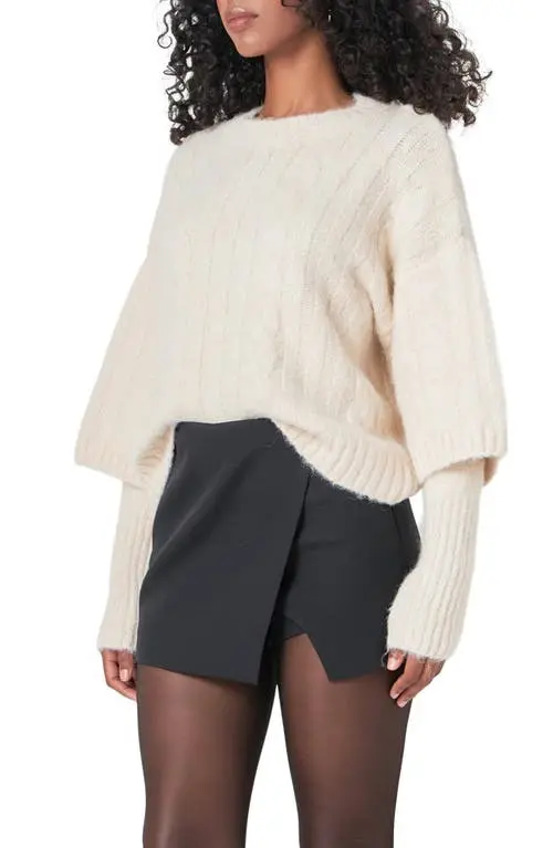 Endless Rose Twofer Cable Layered Sweater
