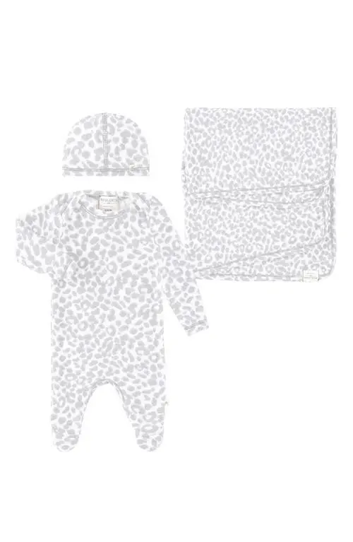 PAIGELAUREN Hacci Footie Set - Light Gray