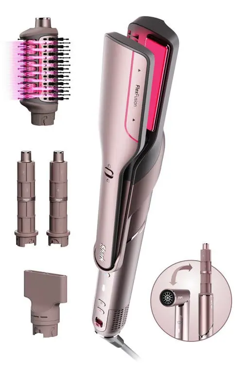 SHARK Flexfusion™ Air & Ceramic System With Air Straightener For Straight & Wavy Hair - Cosmic Blush