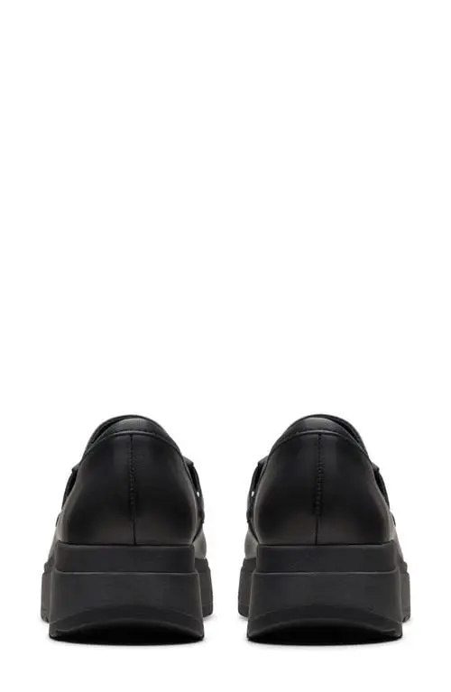 Clarks Loriini Izzy Platform Loafer - Black Leather