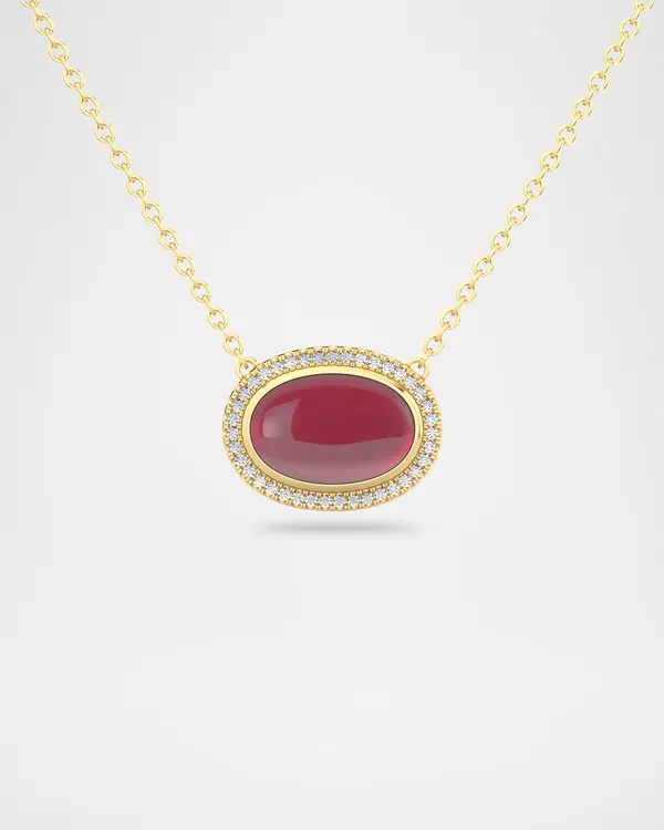 JAMIE TURNER Aurora Pendant Necklace With - Rubellite & Diamond