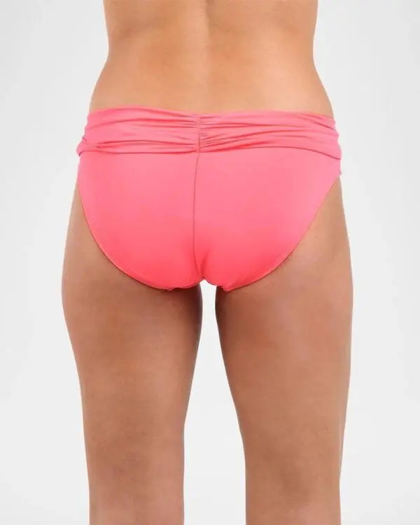 La Blanca Deluxe Island Goddess Hipster Bikini Bottoms - Coral Reef