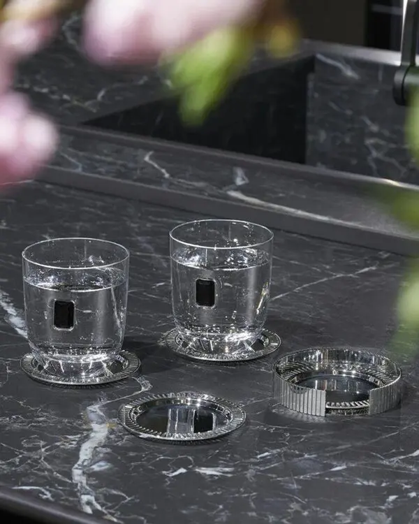 ANNA NEW YORK Striations Coasters In Holder, Set Of 4
