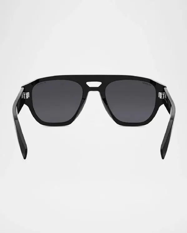 BVLGARI B.zero1 Aviator Sunglasses - Shiny Blacksmoke Polarized