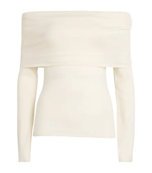 Almada Label Cashmere Off-the-shoulder Top