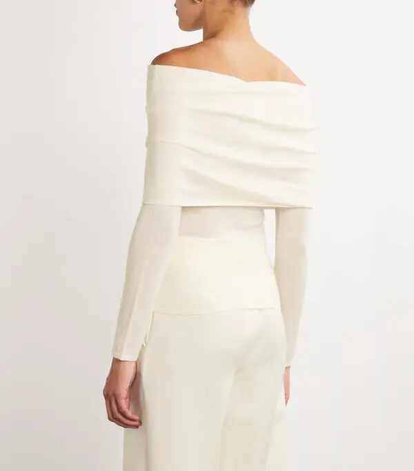 Almada Label Cashmere Off-the-shoulder Top