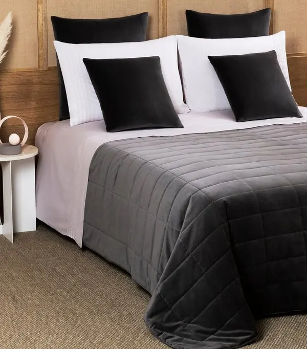 Frette Luxury Velvet Cushion Cover - Grey