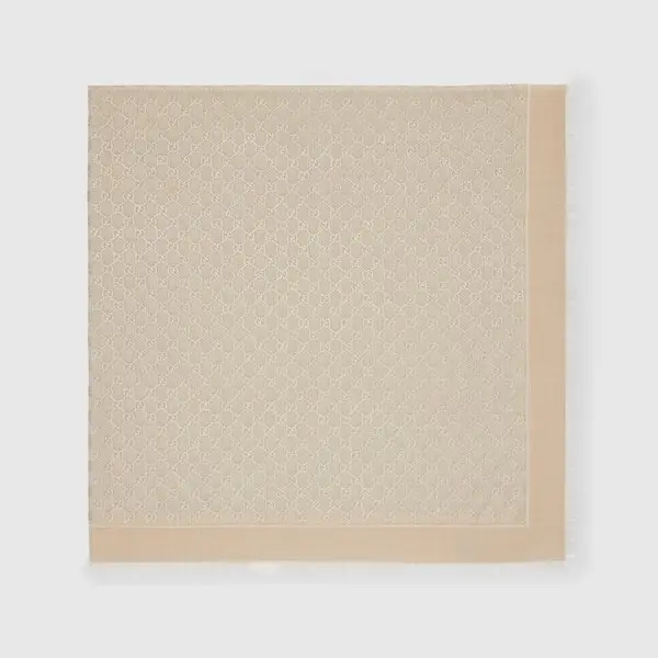 Gucci Laminated Gg Wool Shawl - Neutral