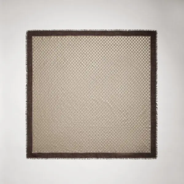 Gucci Laminated Gg Wool Shawl
