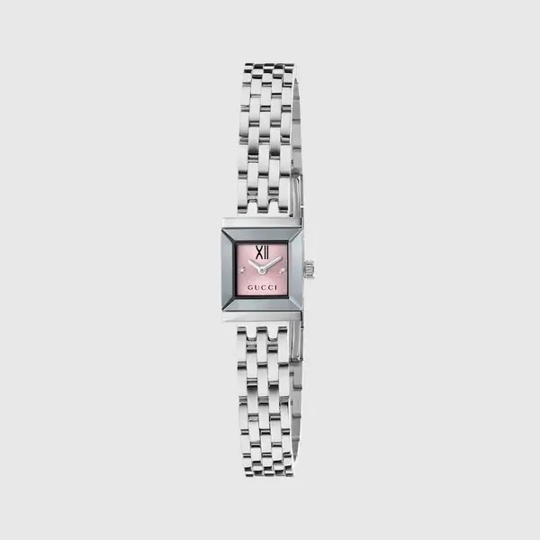 Gucci G-frame Stainless Steel Watch - Pink
