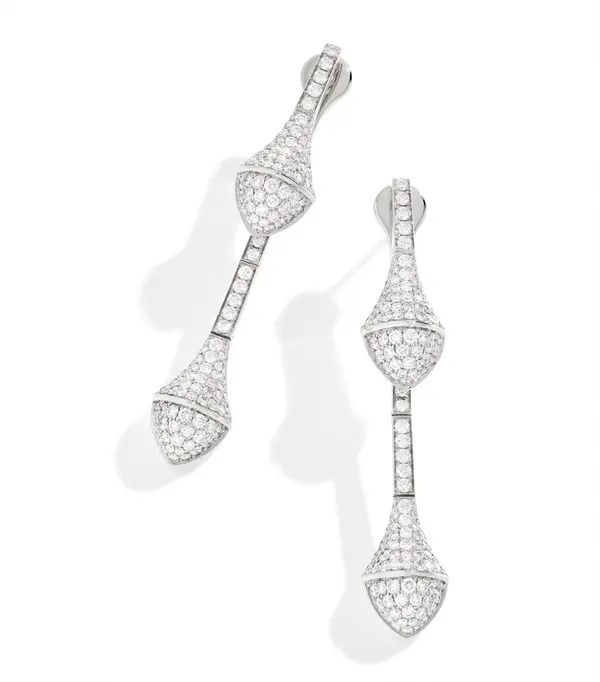MARLI NEW YORK Gold And Diamond Cleo Drop Earrings - White