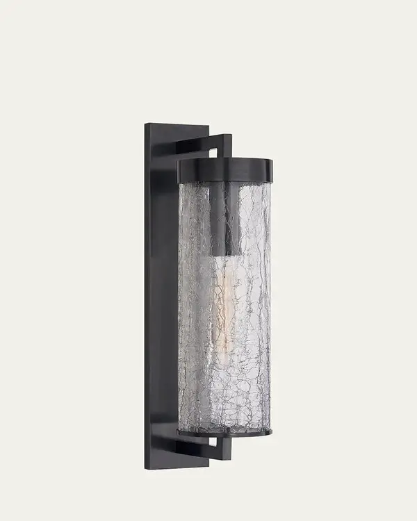 VISUAL COMFORT & CO. Liaison Large Bracketed Outdoor Wall Sconce Kelly Wearstler - Polished Nickel
